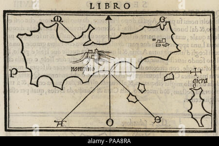 Map of Anafi Bordone Benedetto 1547 Stock Photo - Alamy