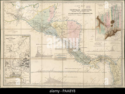 A new map of Central America shewing the different lines of Atlantic ...