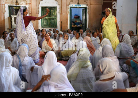 Indian Hindu widows living in communities in ashrams in Vrindavan ...