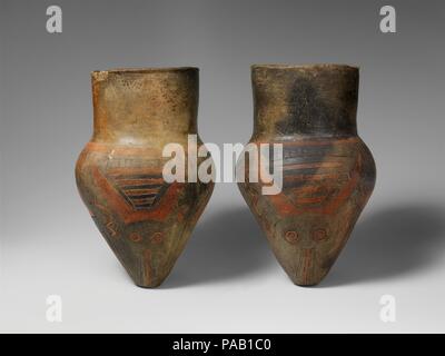 Drum, 1st century, Peru, Nasca, Ceramic, H.17 3/4 x Diam. 10 in. (45.1 ...