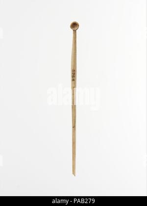 Bone ligula (ear pick). Culture: Roman. Dimensions: H.: 5 1/16 in. (12. ...
