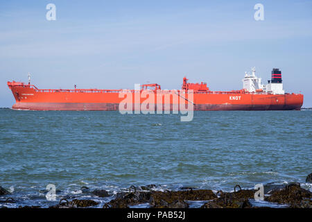 Shuttle tanker KAREN KNUTSEN outbound Rotterdam. Knutsen OAS Shipping ...