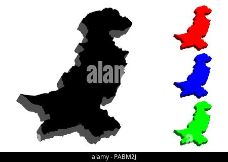 Pakistan map. Borders of Pakistan for your infographic. Vector country ...