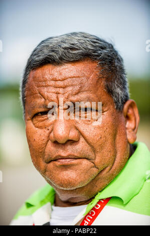 SAN JOSE, COSTA RICA - JAN 6, 2012: Unidentified Costa Rican man on a ...