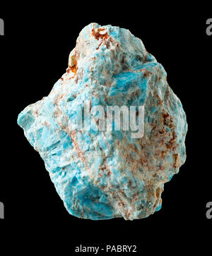 Apatite (Ca5(PO4)3(F,Cl,OH)) specimen from Brazil isolated on white ...