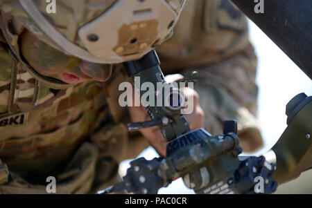 A U.S. Army mortarman assigned to 1st Battalion, 17th Infantry Regiment ...