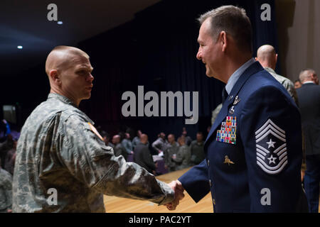 Command Sgt. Maj. Donald Ramey, 1st Battalion, 297th Infantry Regiment ...