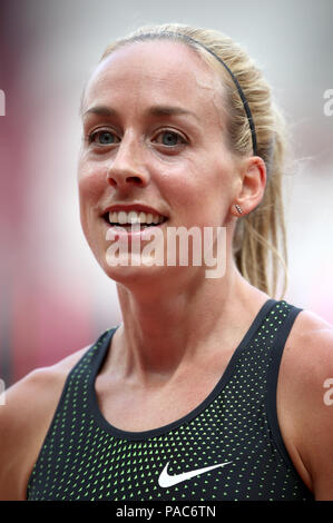 Susan Krumins, of the Netherlands, reacts after finishing the women's ...