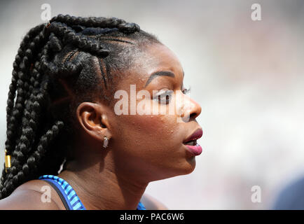Great Britain's Asha Phillip during the Women's 100m heat B during day ...