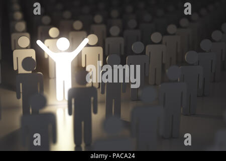 Symbol for leadership. stand out from the crowd concept Stock Photo - Alamy