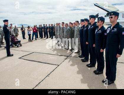 Lt. Col. Christopher Hammond, Thunderbird 1, performs the Low Bomb ...