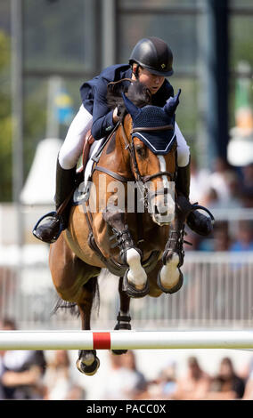 Great Britain's Harry Charles riding Victor competes at the World ...
