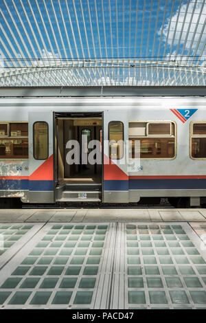 Modern architecture, Liege railway station, Belgium Stock Photo - Alamy