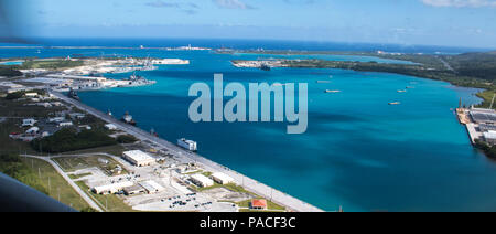 APRA HARBOR, Guam (March 5, 2016) – An aerial view from above U.S ...