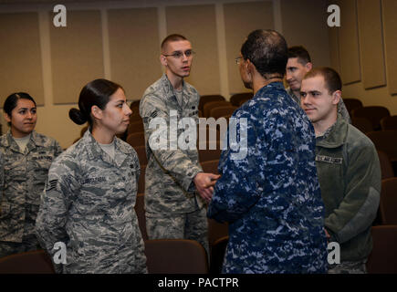 Chief Master Sgt. Tommy Mazzone, 2nd Bomb Wing Command Chief, welcomed ...