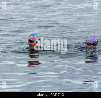 Belfast, Northern Ireland. 22 July 2018. The Titanic Triathlon was held ...