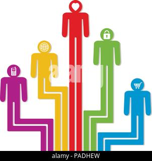 vector concept of generation - symbols of people Stock Vector Image ...