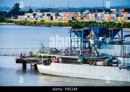 LIBREVILLE, GABON - MAR 6, 2013: Port of Libreville, Gabon. Port of ...