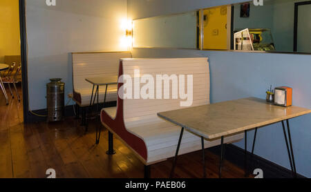 interior of a 1950's milk bar in the city of Broken Hill, New South ...