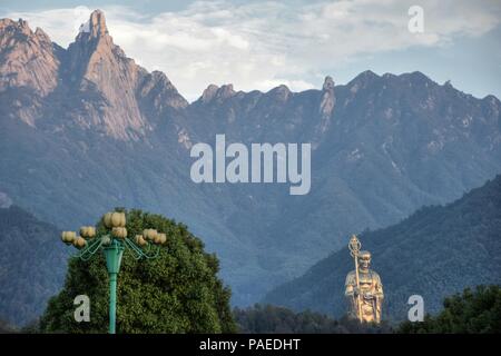 A statue of Dizang Pusa, Bodhisattva who is known in Mahayana Buddhism ...