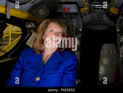 The honorable Lisa Disbrow, undersecretary of the Air Force, is shown a ...