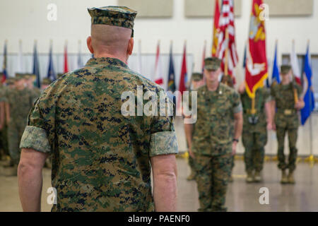 Col. Robert Meade (left), inbound commanding officer of Combat ...
