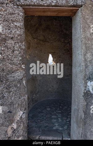 Security cabin of a medieval Castle Stock Photo - Alamy