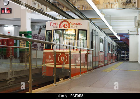 Tunel underground railway line, Karakoy, Istanbul, Turkey Stock Photo ...