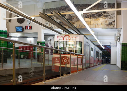 ISTANBUL, TURKEY - MARCH 1, 2018: Underground funicular line that ...
