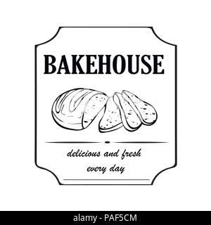 Signboard, logo or name for a baking shop with bread and sweets Stock ...