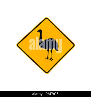 Ostrich warning sign Stock Photo - Alamy