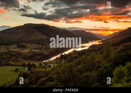Balquhidder sunset view, Stirling Stock Photo - Alamy