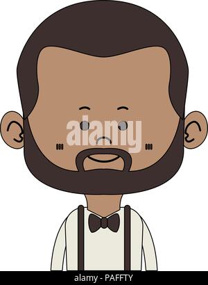 Afro midget hipster cartoon vector illustration graphic design Stock ...