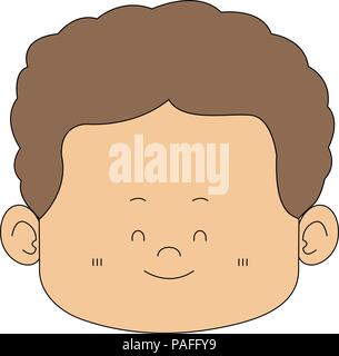 Cute midget man face vector illustration graphic design Stock Vector ...