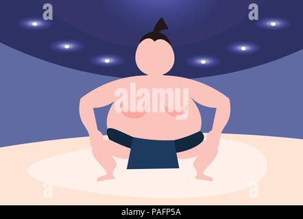 sumo wrestler sitting pose arena background male sport man activity ...