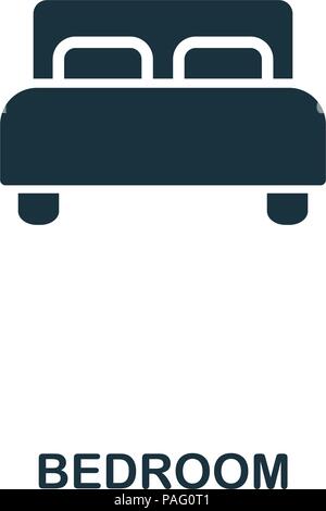 Bedroom icon from interior collection. Simple line element Bedroom ...