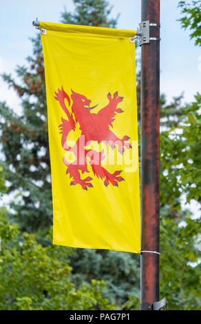The Royal Banner of Scotland, The Lion Rampant, Rippled Stock Photo - Alamy