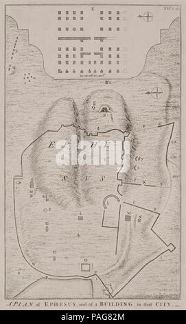 A Plan of Ephesus, and of a building in that city Pococke Richard 1745 ...
