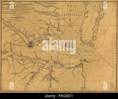 A plan of the entrance of Chesapeak Bay, with James and York rivers ...