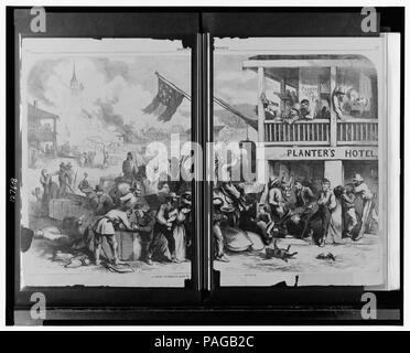 A rebel guerrilla raid in a Western town / Th. Nast.. Illus. in: Harper ...