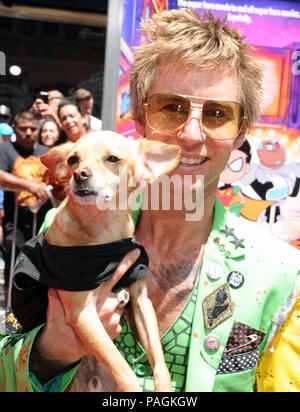 HOLLYWOOD, CA - JULY 22: Singer/actor Greg Cipes and his dog Wingman G ...