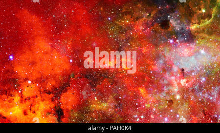 Nebula and galaxies in dark space. Elements of this image furnished by ...