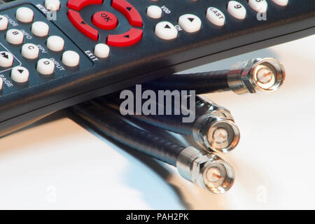 Coax Cable Powering High Speed Internet, TV And VOIP Stock Photo - Alamy