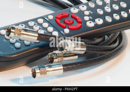 Coax Cable Powering High Speed Internet, TV And VOIP Stock Photo - Alamy