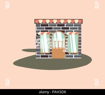 shopping store cartoon Stock Vector Art & Illustration, Vector Image ...