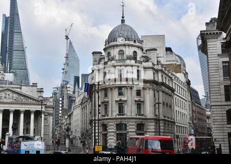 Bank Square, home to the Bank of England and Bank Station, City of ...