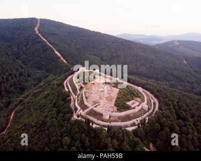Aerial Drone View of Aydos Castle in Sultanbeyli / Istanbul. Historic ...