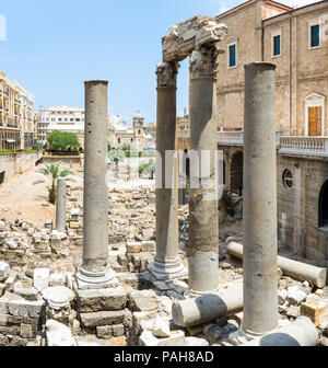 Beirut Lebanon Roman ruins downtown Stock Photo - Alamy