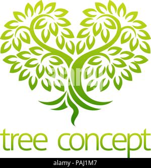 vector design heart tree plant card background Stock Vector Image & Art ...