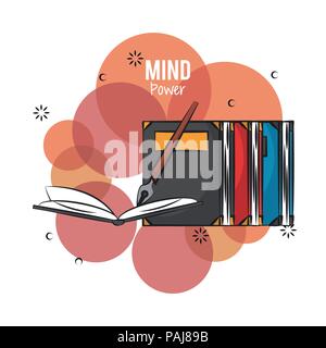 Mind power and intelligence cartoons elements vector illustration ...